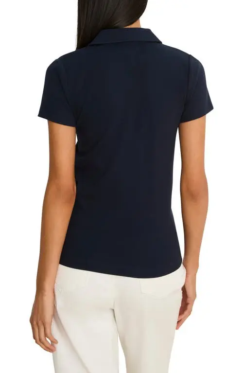 NIC+ZOE Perfect Knit Rib Polo - Dark Indigo