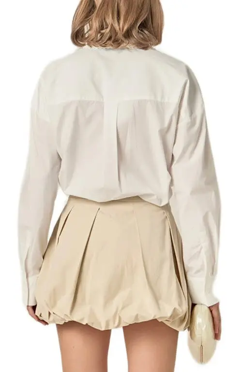 English Factory Crochet Collar Shirt