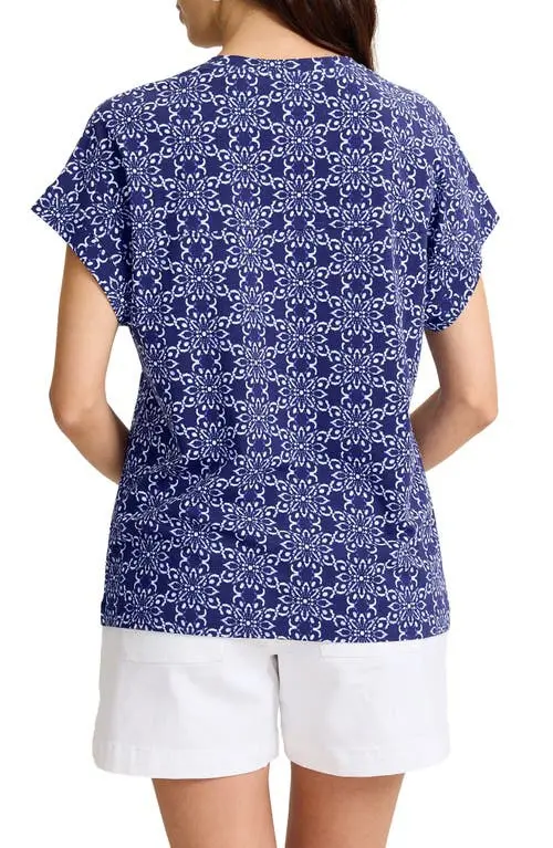 Tommy Bahama Floral Print V-neck Top