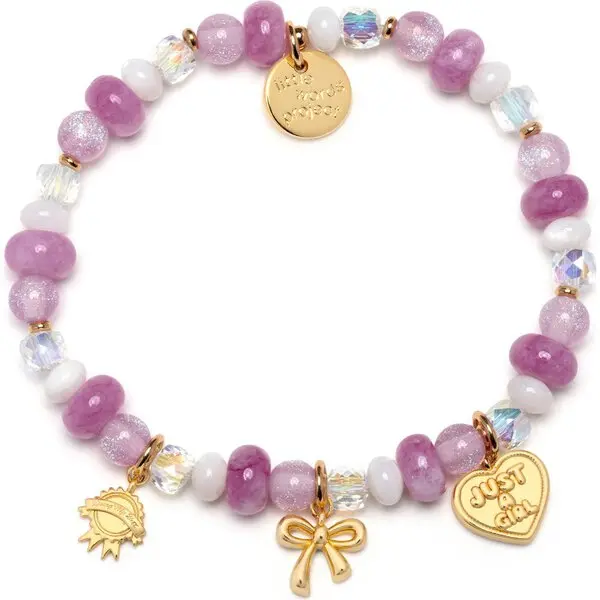 LITTLE WORDS PROJECT And Everything Nice Stretch Bracelet - White