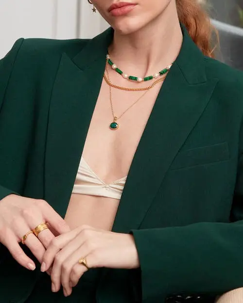 OTTOMAN HANDS Siena Gemstone Pendant Necklace