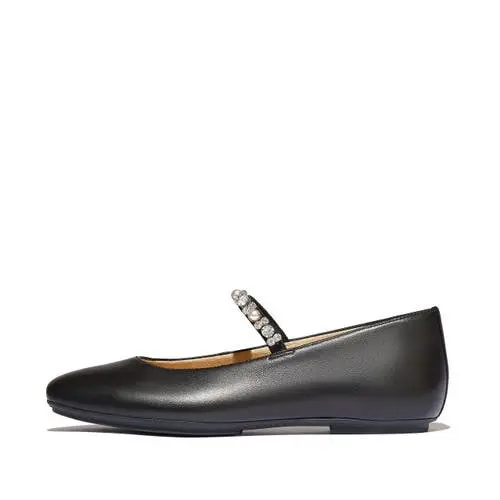 Fitflop Delicato Pearl Crystal Ballerinas - Black