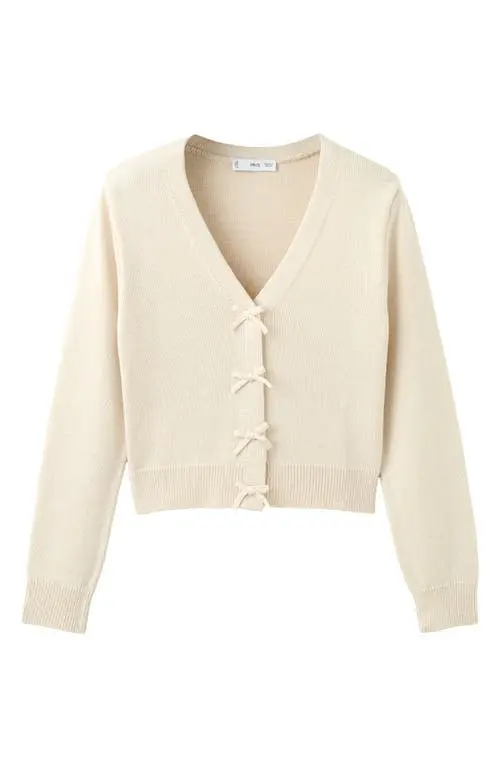 Mango Bow Embellished Cardigan