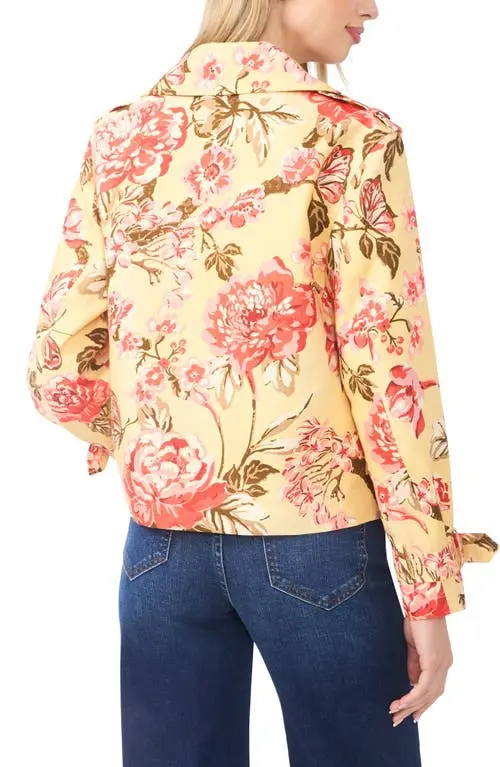 Ted Baker London Floral Print Linen Trench Coat