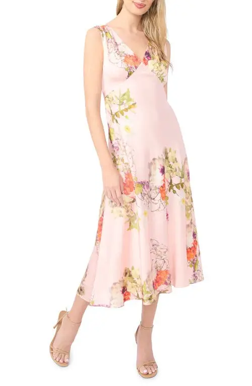 Ted Baker London Floral Satin Midi Dress