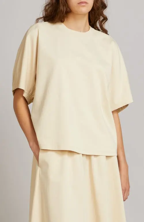 MM BY MAX MARA Cellula Puff Sleeve Cotton Top - Milk