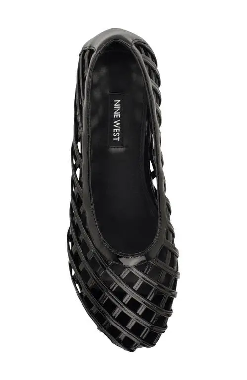 Nine West Dippy Woven Ballet Flat - Black