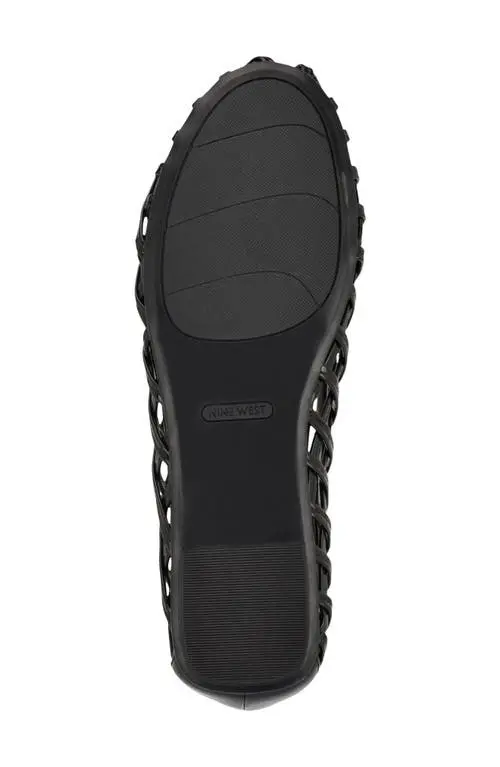 Nine West Dippy Woven Ballet Flat - Black