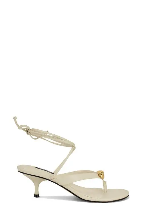 Nine West Ankle Wrap High Heel Sandals - Ivory