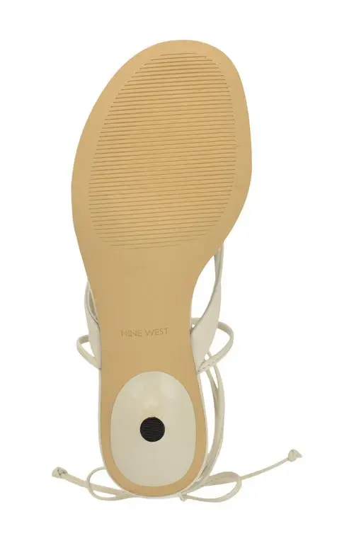 Nine West Ankle Wrap High Heel Sandals - Ivory