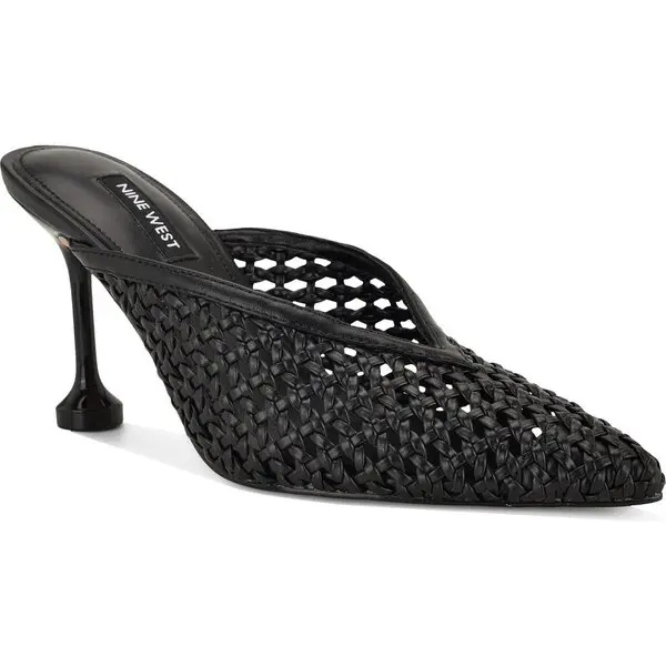 Nine West Woven Mule - Black
