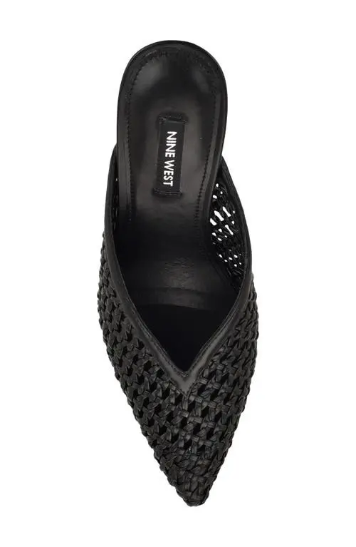 Nine West Woven Mule - Black