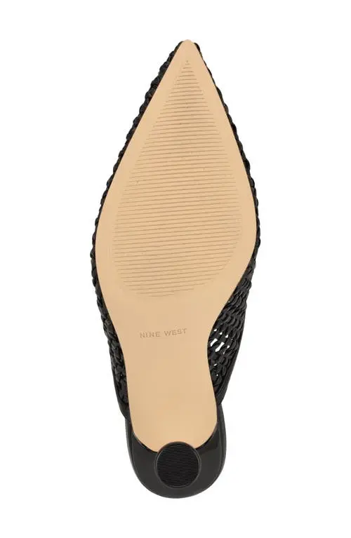 Nine West Woven Mule - Black