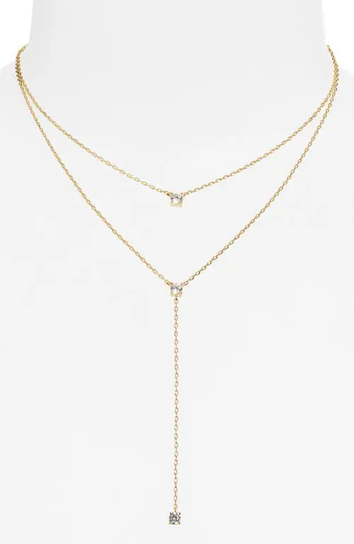 Shashi Solitaire Layered Necklace