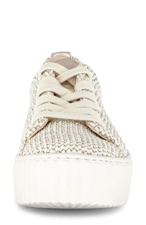Gabor Woven Platform Sneakers - Oak