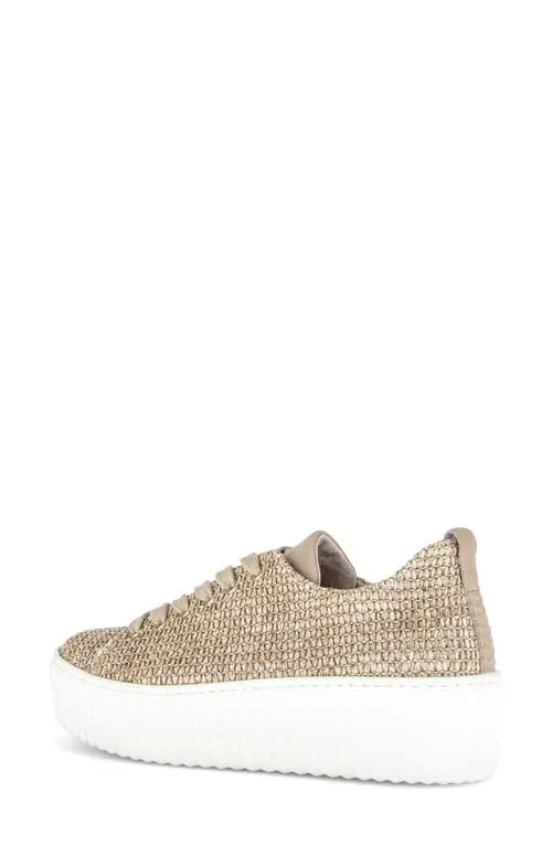 Gabor Woven Platform Sneakers - Sand