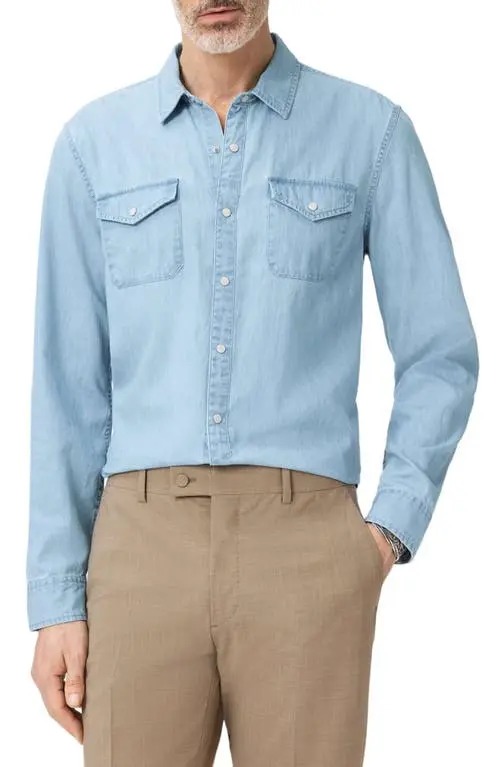 John Varvatos Marshall Coated Western Snap-up Shirt