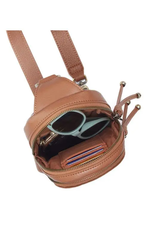 Hobo Leather Small Sling Bag - Brown Sugar