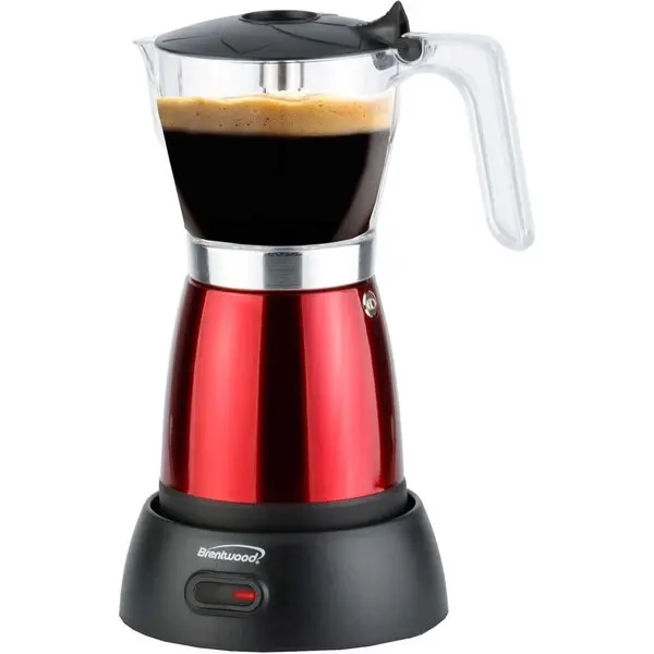 BRENTWOOD Electric Moka Pot Espresso Machine - Red