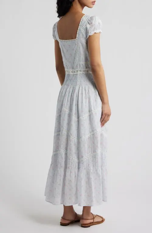LoveShackFancy Aurela Lace Trim Maxi Dress