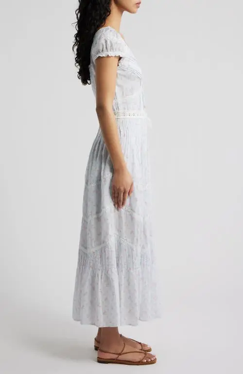 LoveShackFancy Aurela Lace Trim Maxi Dress