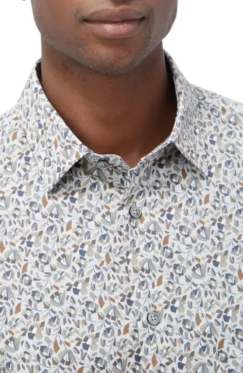 Bugatchi Julian Shaped Fit Geo Print Button-up Shirt - Willow