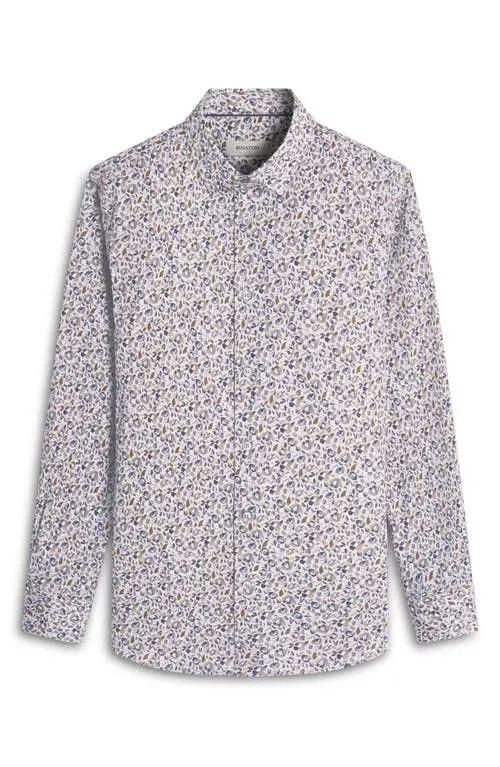 Bugatchi Julian Shaped Fit Geo Print Button-up Shirt - Willow