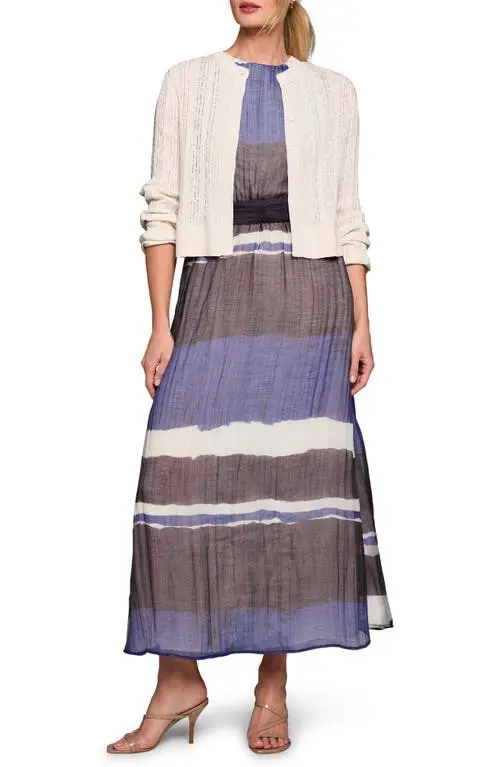 NIC+ZOE Pointelle Stitch Cotton-blend Cardigan