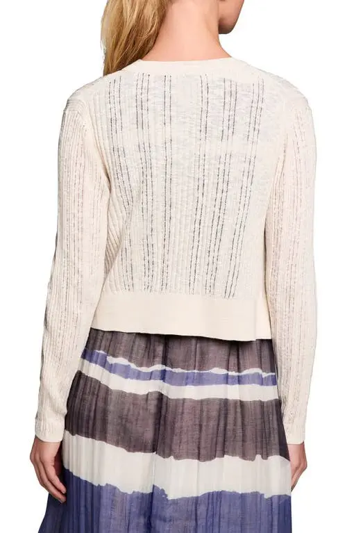 NIC+ZOE Pointelle Stitch Cotton-blend Cardigan