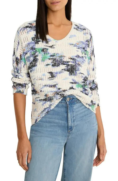 NIC+ZOE Pointelle V-neck Sweater