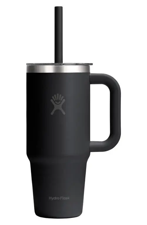 HYDRO FLASK 24-ounce Clear Lid Travel Tumbler - Black