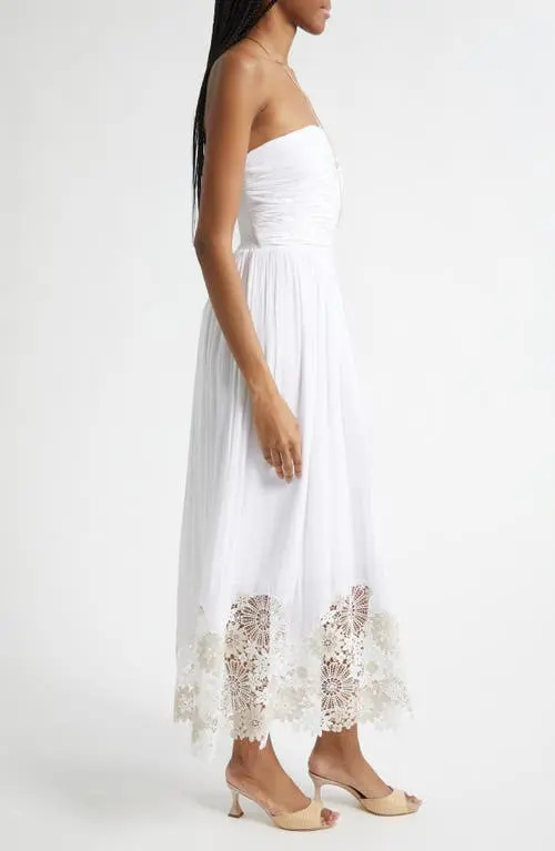Ramy Brook Milani Strapless Lace-detailed Dress - Ivory