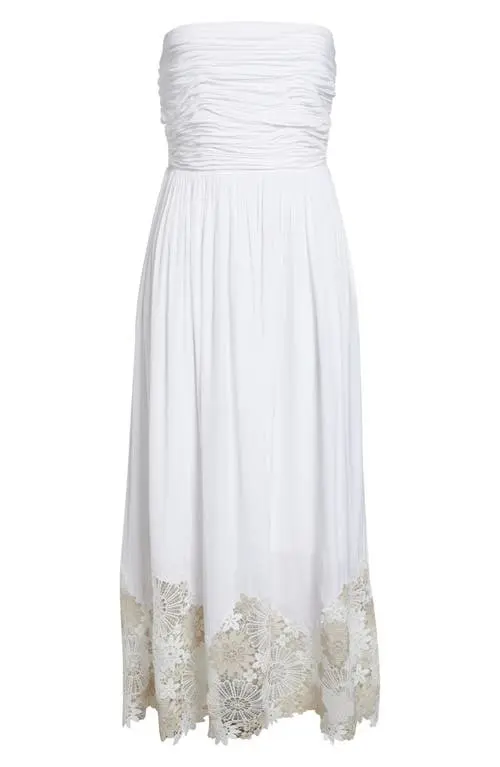 Ramy Brook Milani Strapless Lace-detailed Dress - Ivory