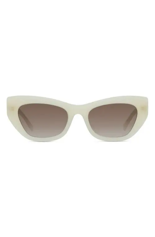 Givenchy City 54mm Cat Eye Sunglasses - Ivory/gradient Brown