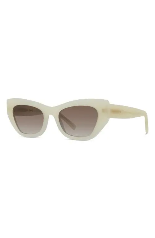 Givenchy City 54mm Cat Eye Sunglasses - Ivory/gradient Brown