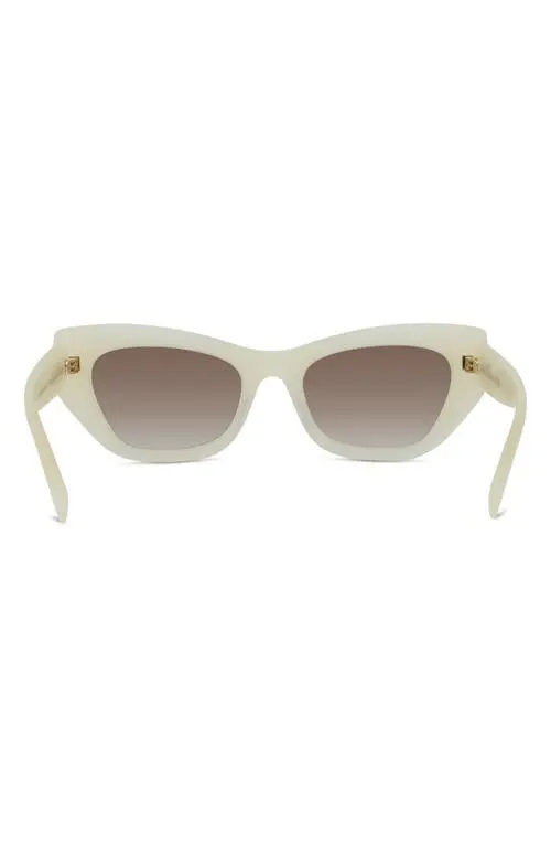 Givenchy City 54mm Cat Eye Sunglasses - Ivory/gradient Brown