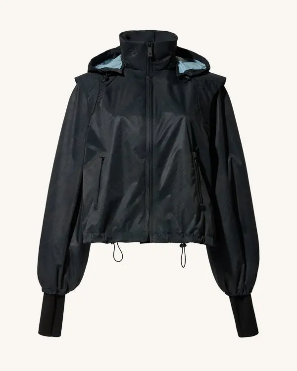 Perfect Moment Houndstooth Blouson Jacket - Black-houndstooth