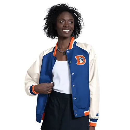 STARTER Raglan Blitz Full-snap Varsity Jacket