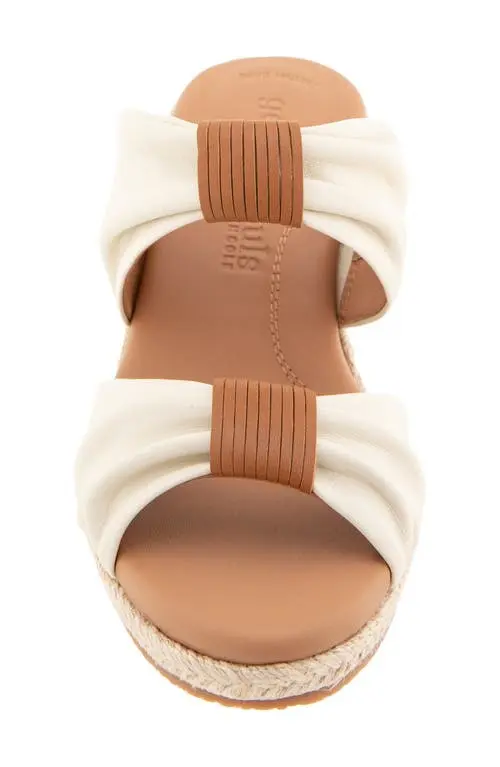 Gentle Souls Gracious Espadrille Platform Wedge Slide Sandal