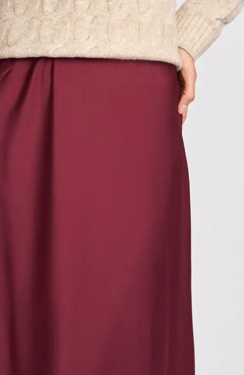 Halogen Flared Maxi Skirt - Burgundy