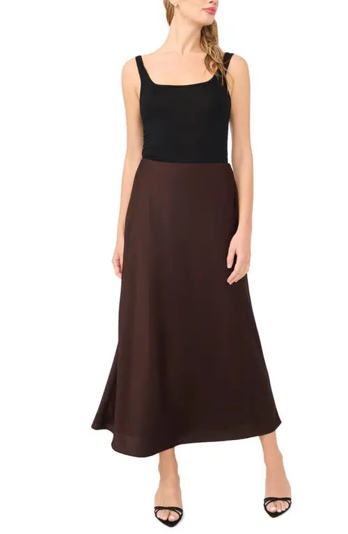 Halogen Flared Maxi Skirt - Mole