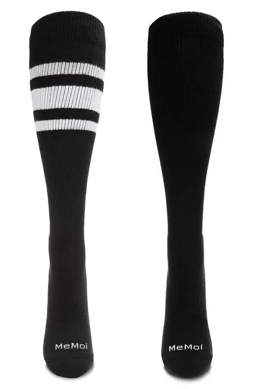 MEMOI Assorted 2-pack Knee-high Compression Socks - Black