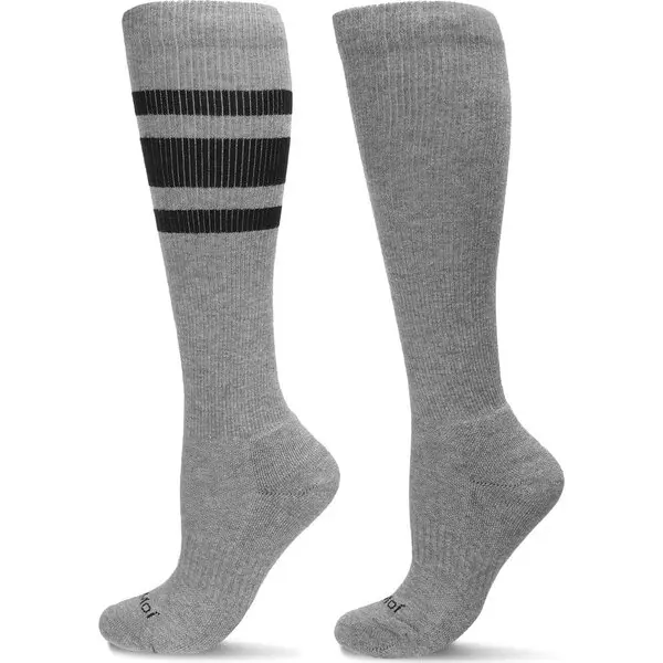 MEMOI Assorted 2-pack Knee-high Compression Socks - Gray