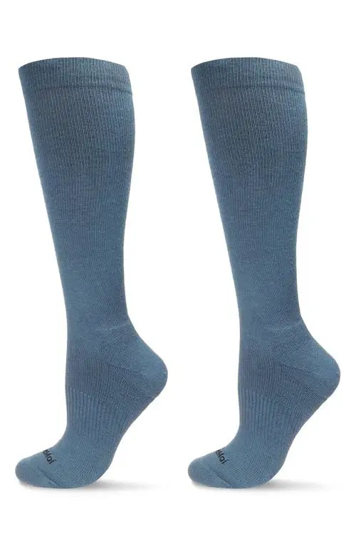 MEMOI Assorted Merino Wool-blend Knee High Socks 2-pack - Gray