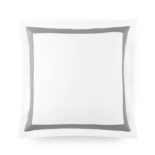 PEACOCK ALLEY Soprano Trim Sateen Sham - Pewter