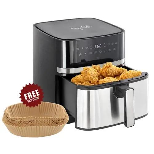 MEGACHEF 8.5 Quart Bundle Electric Air Fryer