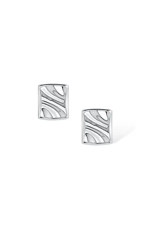 RETRO CHIC Tidal Glow Earrings - Silver