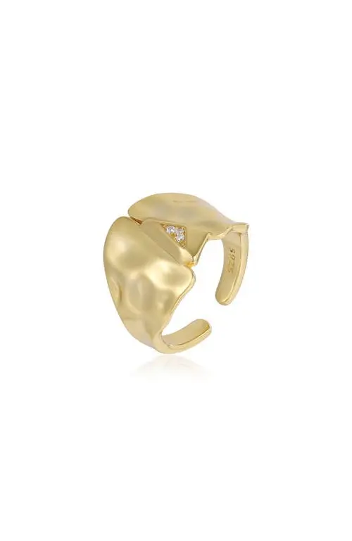 RETRO CHIC Snowing Adjustable Ring - Gold