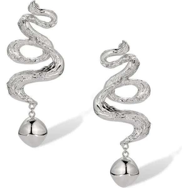 RETRO CHIC Wave Dangle Earrings