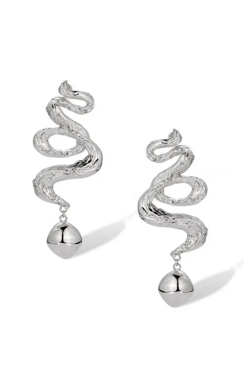RETRO CHIC Wave Dangle Earrings
